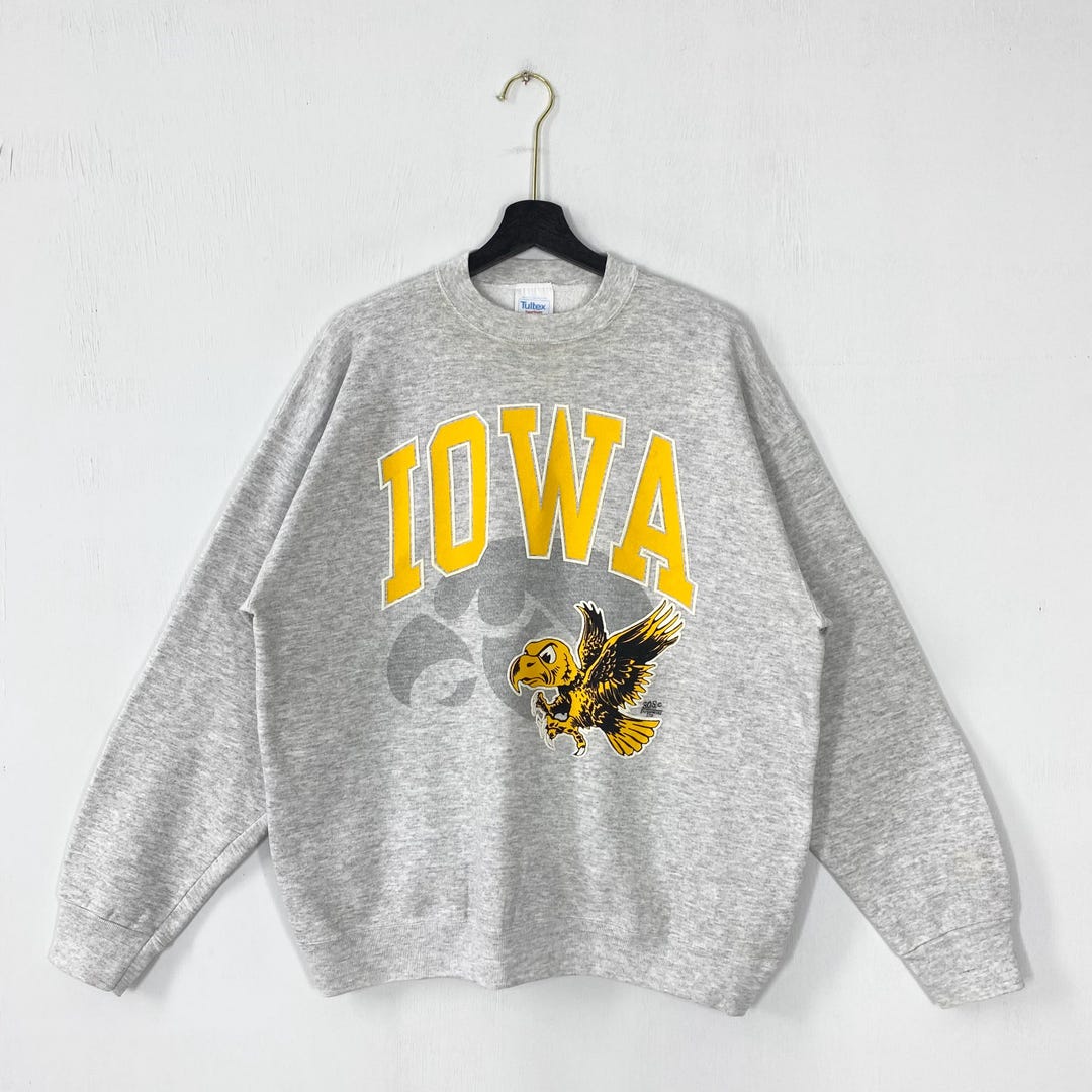 Vintage 90s University Iowa Sweatshirt University Iowa Crewneck Iowa ...