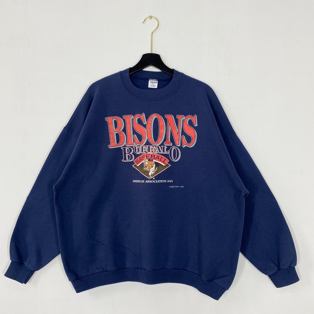 Vintage 90s Buffalo Bisons Sweatshirt Bisons Crewneck Buffalo Bisons ...