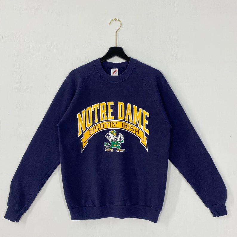 Vintage 90s University Notre Dame Sweatshirt Notre Dame Crewneck Notre ...