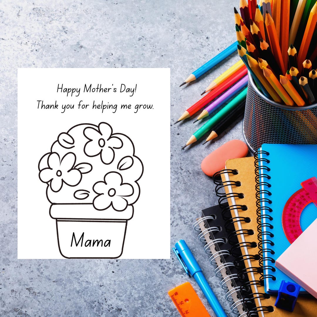 Mother’s Day Coloring Sheet, Mama Coloring Page, Mother’s Day Gift, Mom ...