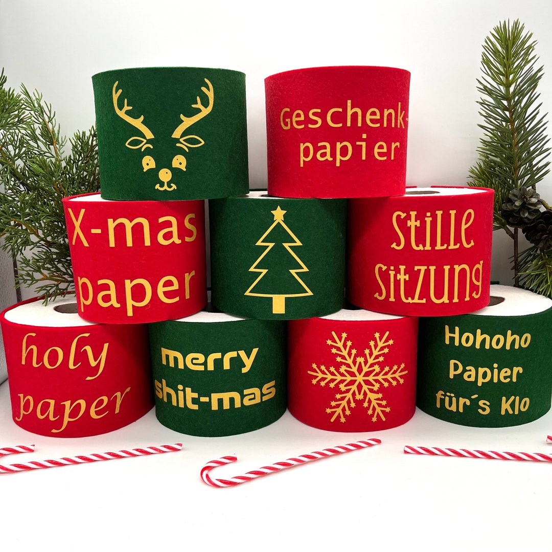 Toilet Paper Banderole - Christmas Decoration - Spare Roll Storage ...