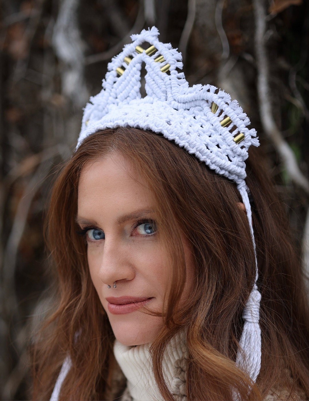 Macramé Crown Wedding Crown Hair Accessories Headpiece - Etsy