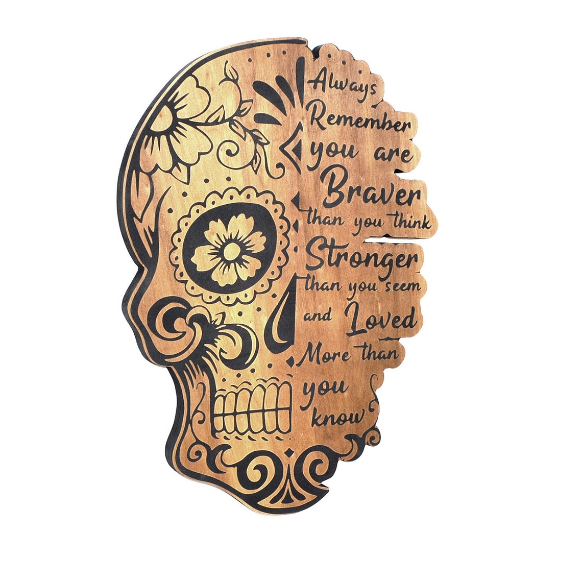 Halloween Skull Halloween Wood Engraving Human Skull Dia De - Etsy