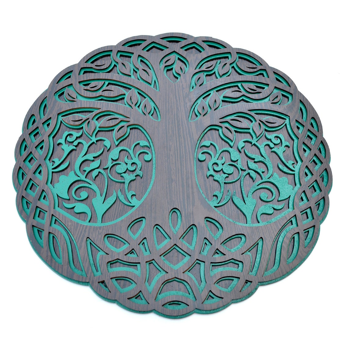 Tree of Life Wood Wall Art Home Wood Wall Decor Wood Lotus - Etsy