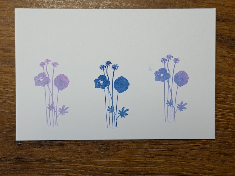 Hand Stamped Note Cards - Set of 8 (4” X 6”) Blank Greeting Cards ...