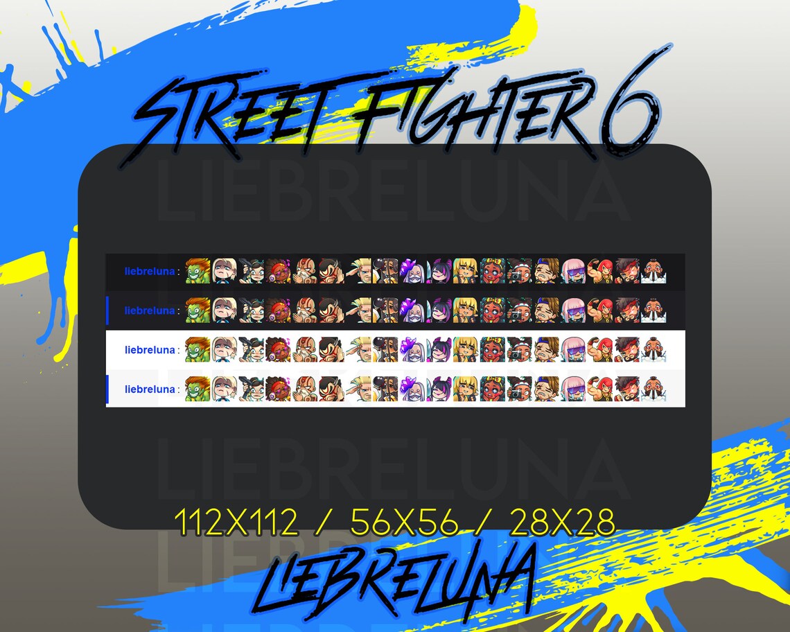 STREET FIGHTER EMOTES | 18 Emotes for Twitch & Discord | Stream Assets ...