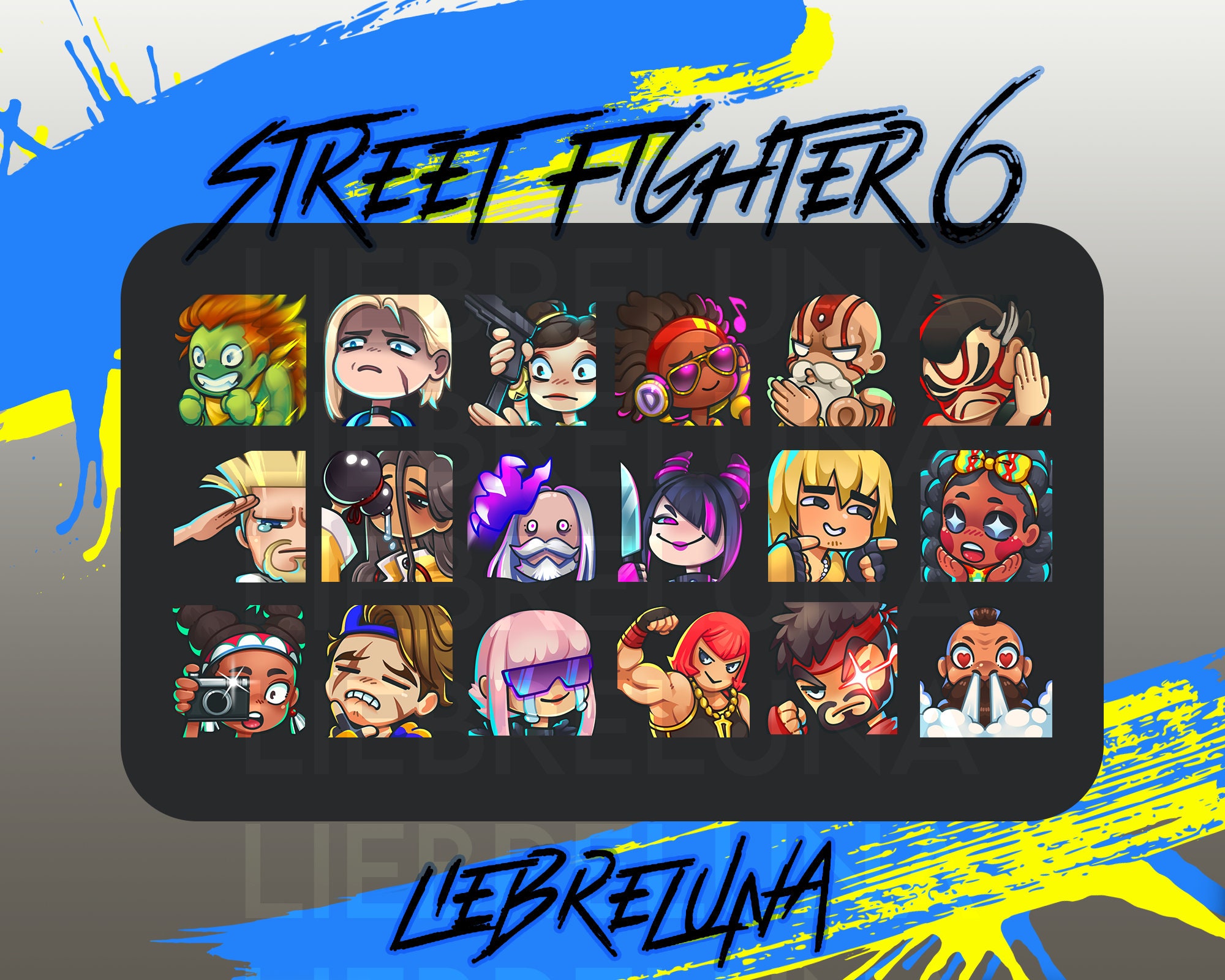 STREET FIGHTER EMOTES | 18 Emotes for Twitch & Discord | Stream Assets ...