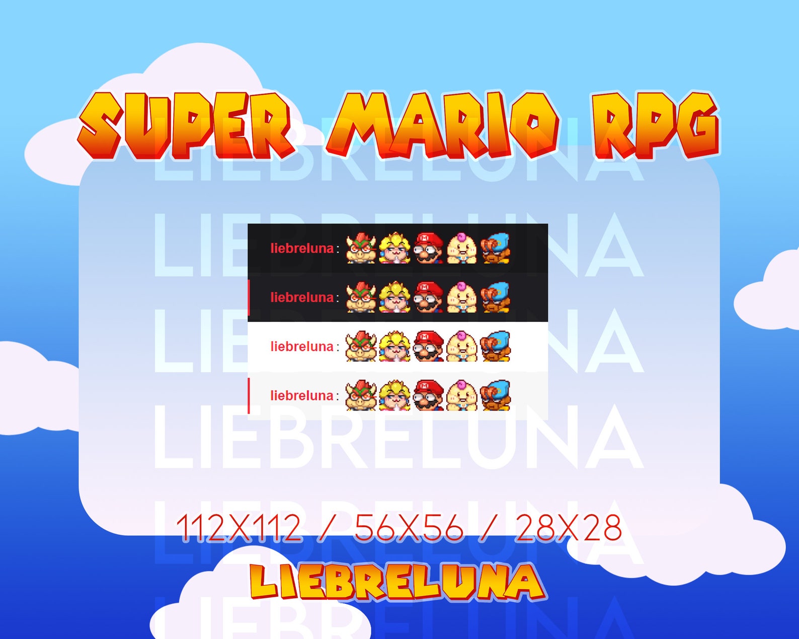 MARIO RPG EMOTES | 5 Emotes for Twitch & Discord | Stream Assets - Etsy