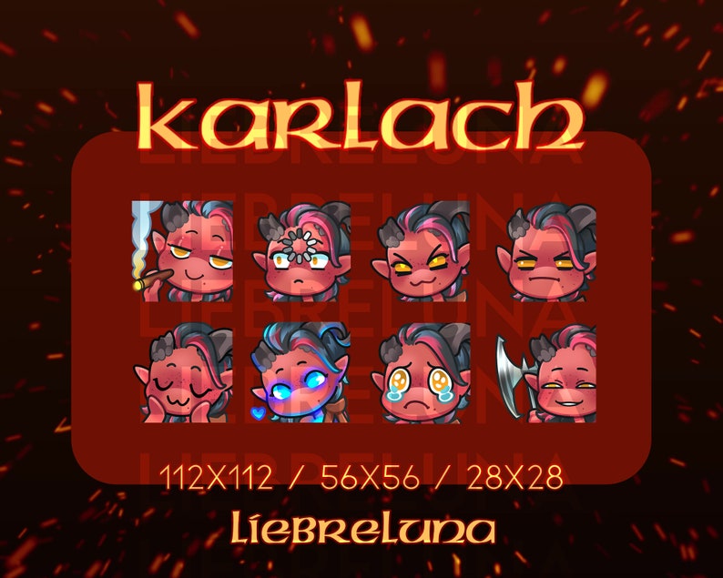KARLACH EMOTES | 8 Emotes for Twitch & Discord | Stream Assets - Etsy