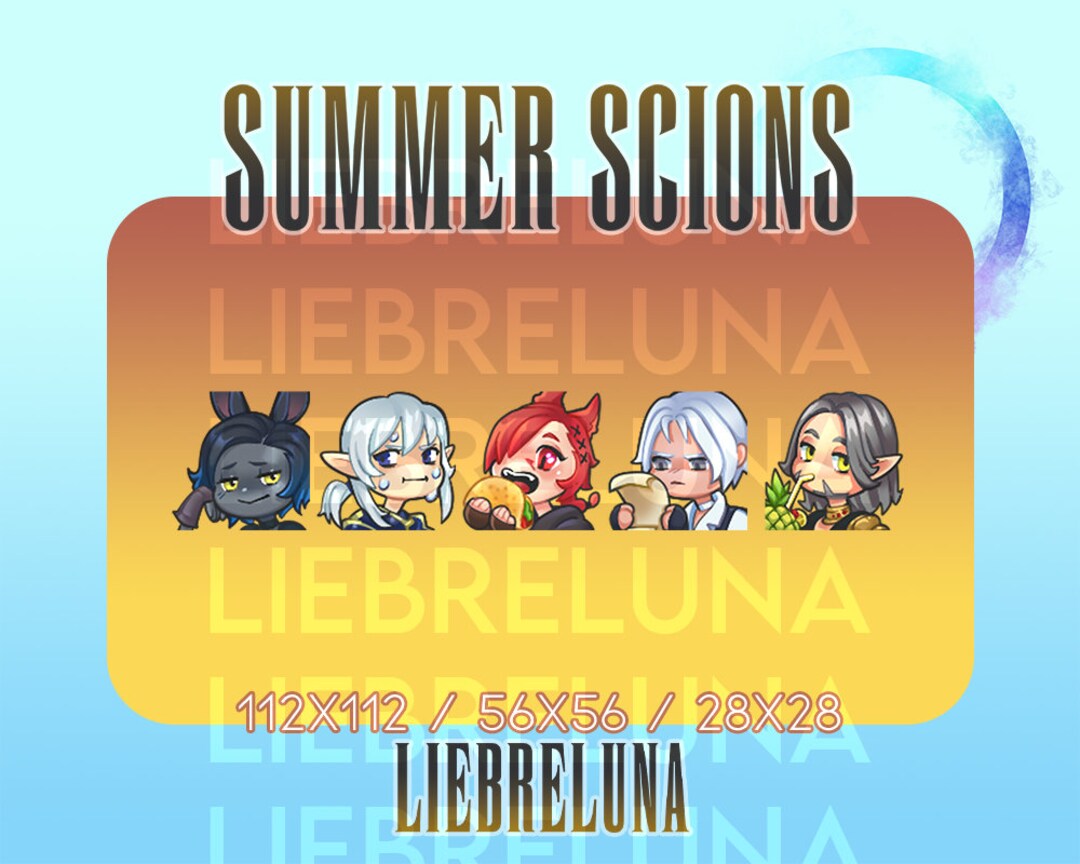 SUMMER SCION EMOTES 5 Emotes for Twitch & Discord Stream - Etsy