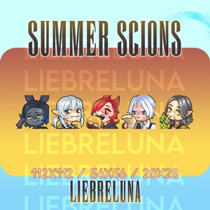 SUMMER SCION EMOTES | 5 Emotes for Twitch & Discord | Stream Assets - Etsy