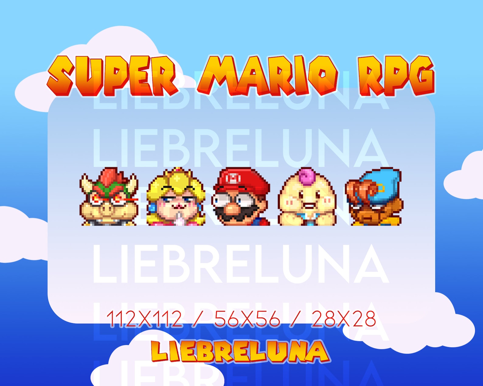 MARIO RPG EMOTES | 5 Emotes for Twitch & Discord | Stream Assets - Etsy