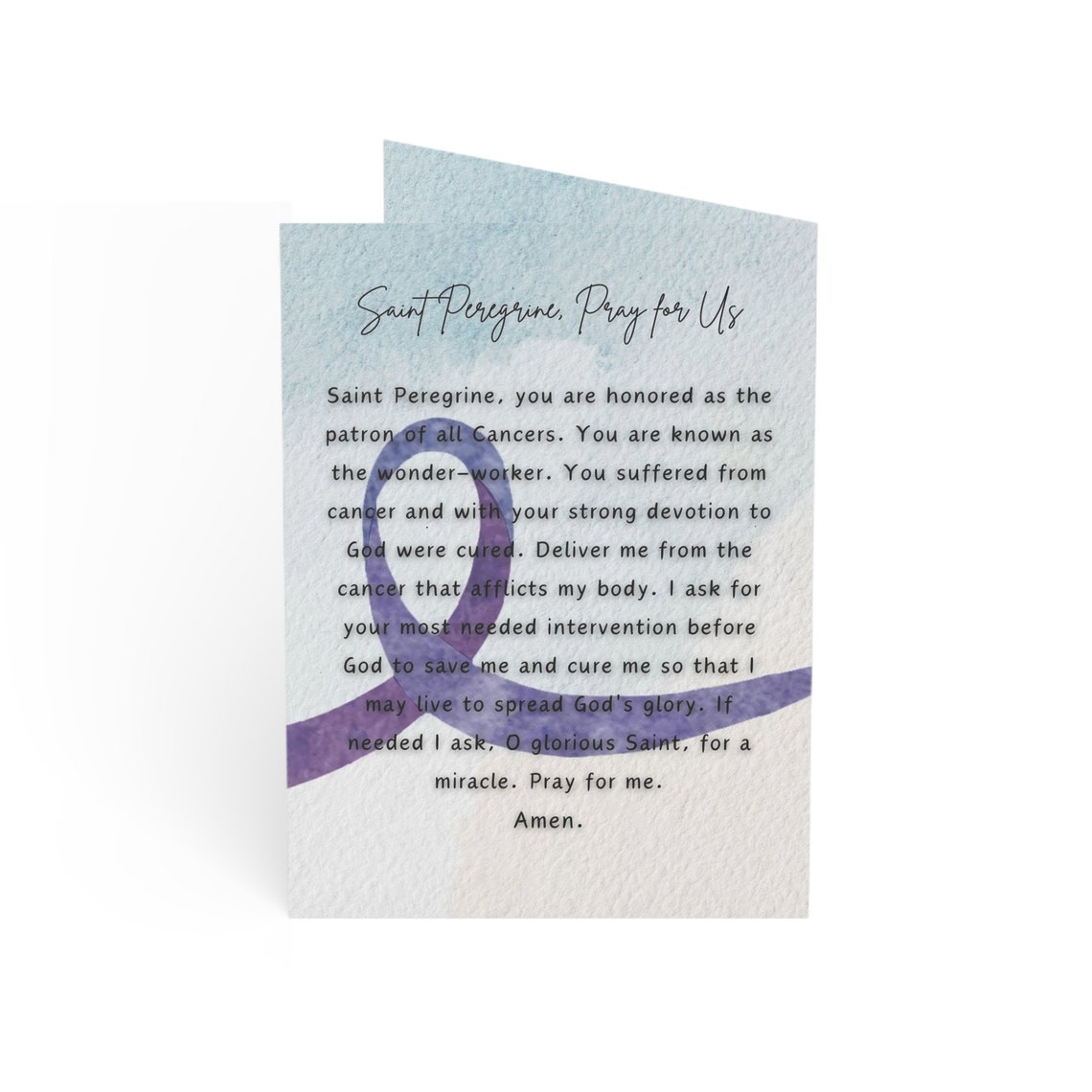Saint Peregrine Catholic Prayer Greeting Cards, Patron Saint of Cancer ...