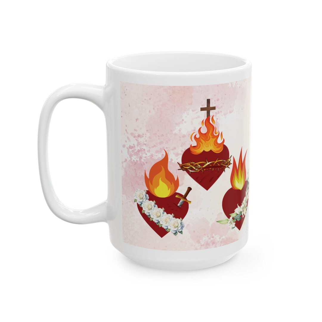 Custom Sacred Hearts of Jesus, Mary, & Joseph, Catholic Prayer Mug ...