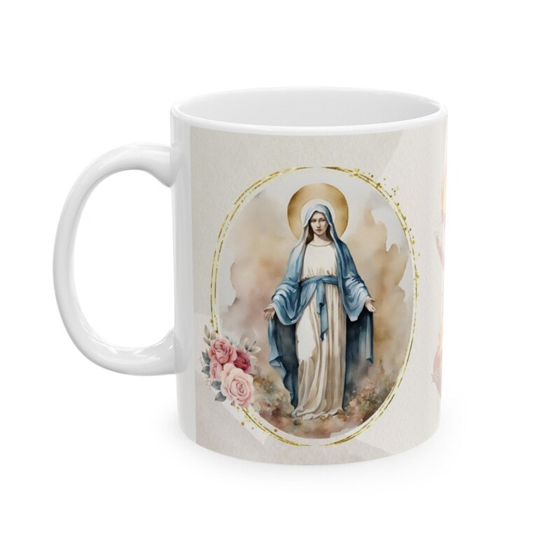 Custom Holy Miraculous Mary Ceramic Prayer Coffee Mug, Gifts for Mom ...
