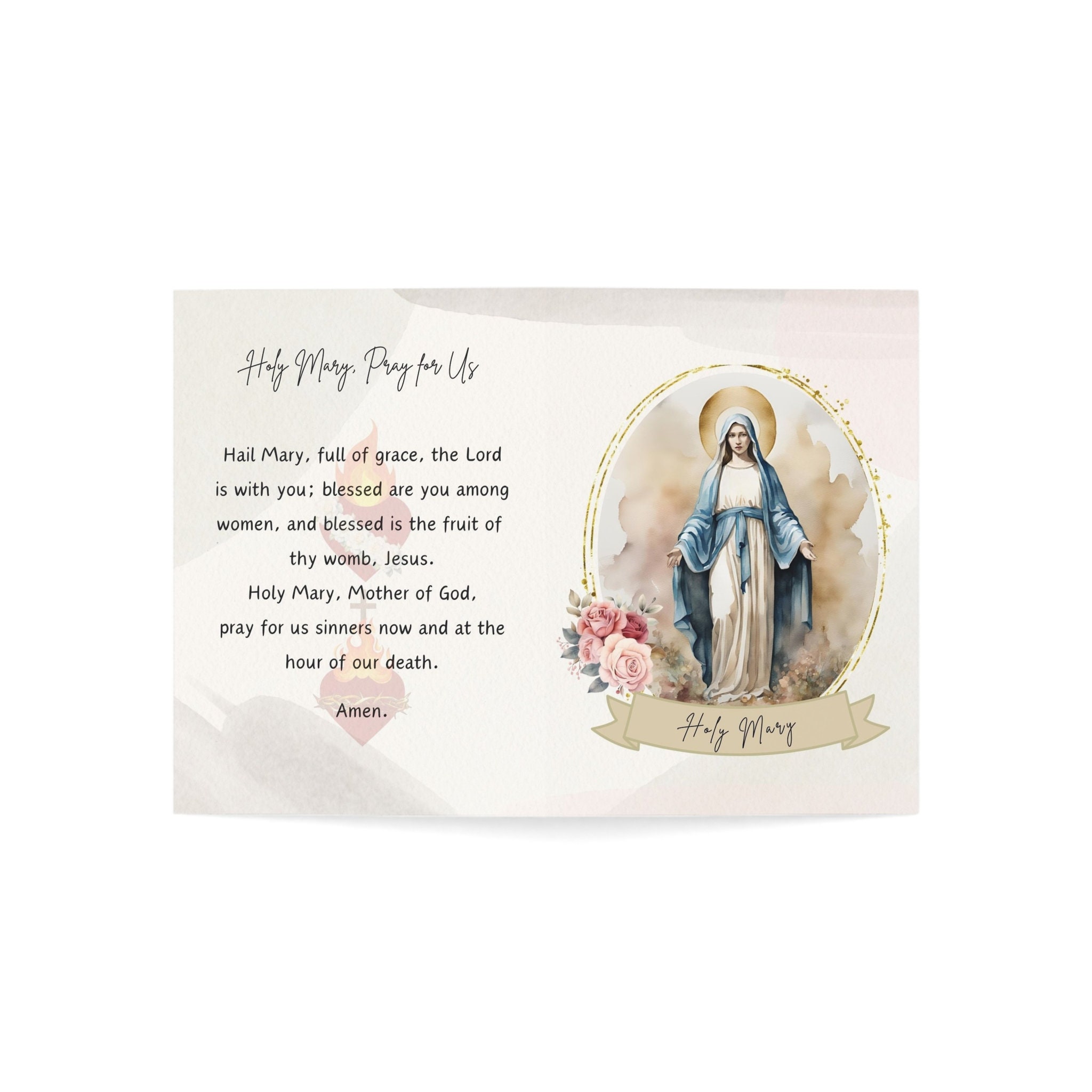 Holy Mary Catholic Prayer Greeting Cards, Miraculous Mary Greeting ...