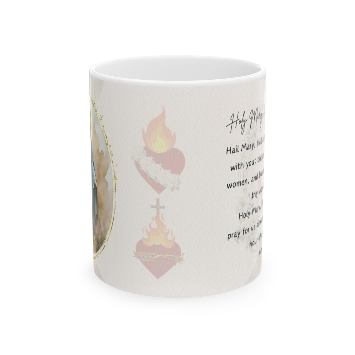 Custom Holy Miraculous Mary Ceramic Prayer Coffee Mug, Gifts for Mom ...