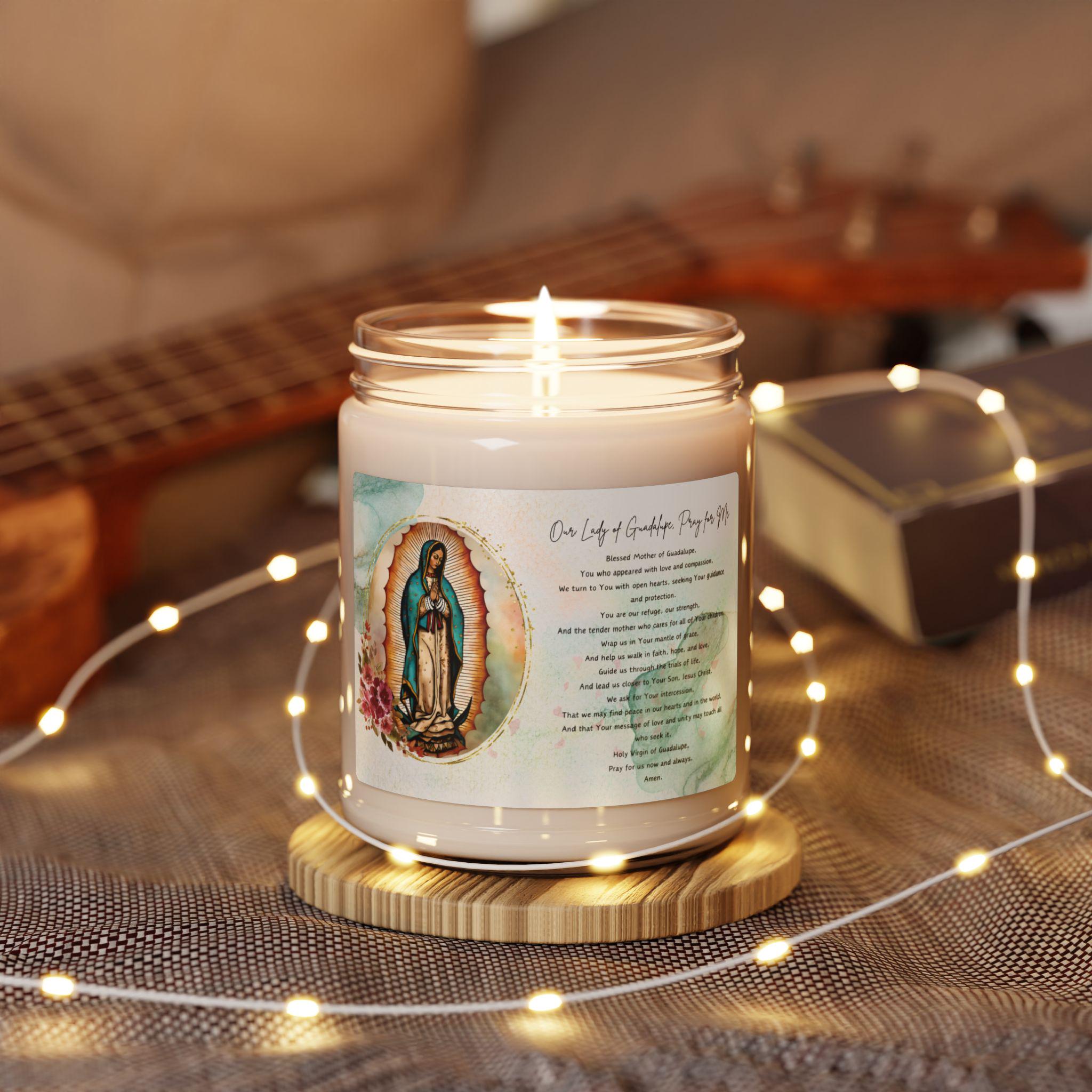 Custom Our Lady of Guadalupe Prayer Soy Scented Candle Holiday Candle ...
