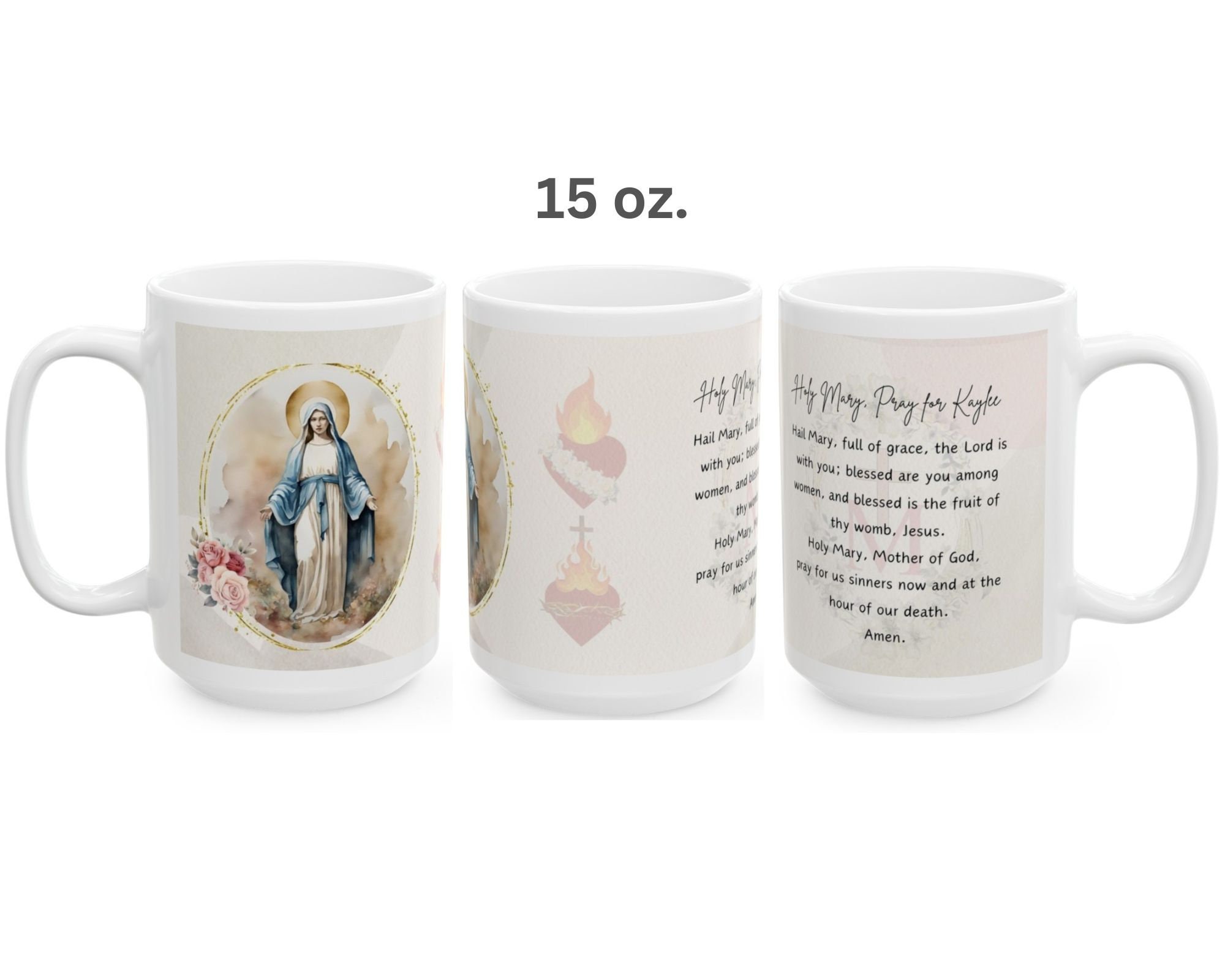 Custom Holy Miraculous Mary Ceramic Prayer Coffee Mug, Gifts for Mom ...