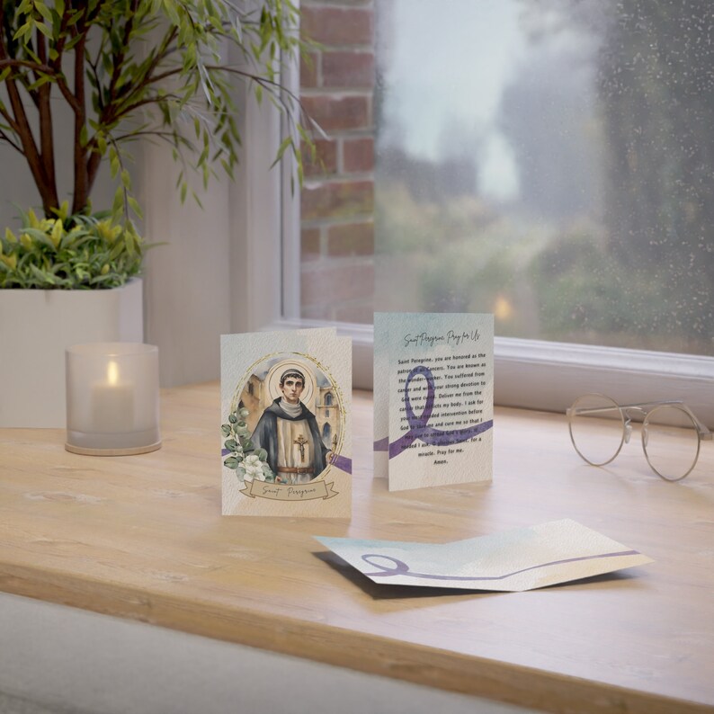 Saint Peregrine Catholic Prayer Greeting Cards, Patron Saint of Cancer ...