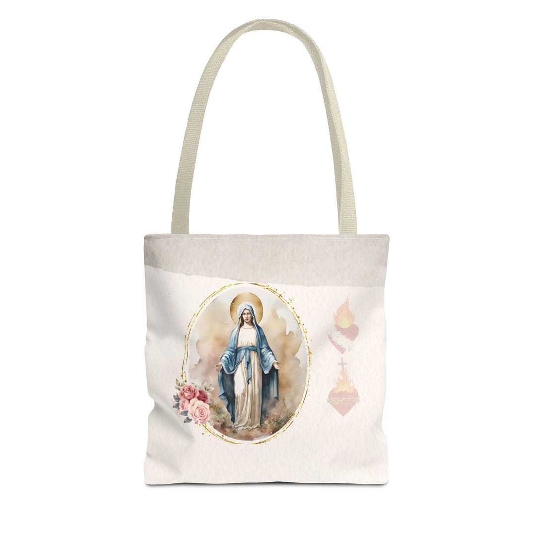 Catholic Holy Mary Prayer Tote Bag, Miraculous Mary, Catholic Gift ...
