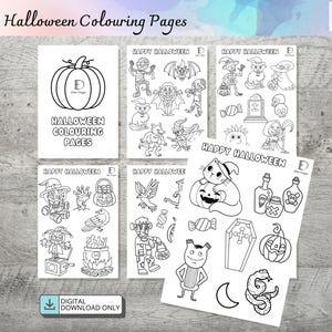 Halloween Coloring Pages: Spooky Fun for Kids (digital Download) - Etsy