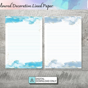 Printable Stationary, Printable Lined Paper,printable Writing Paper ...