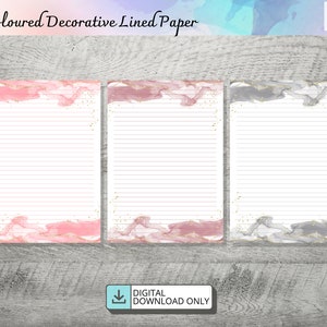 Printable Stationary, Printable Lined Paper,printable Writing Paper ...