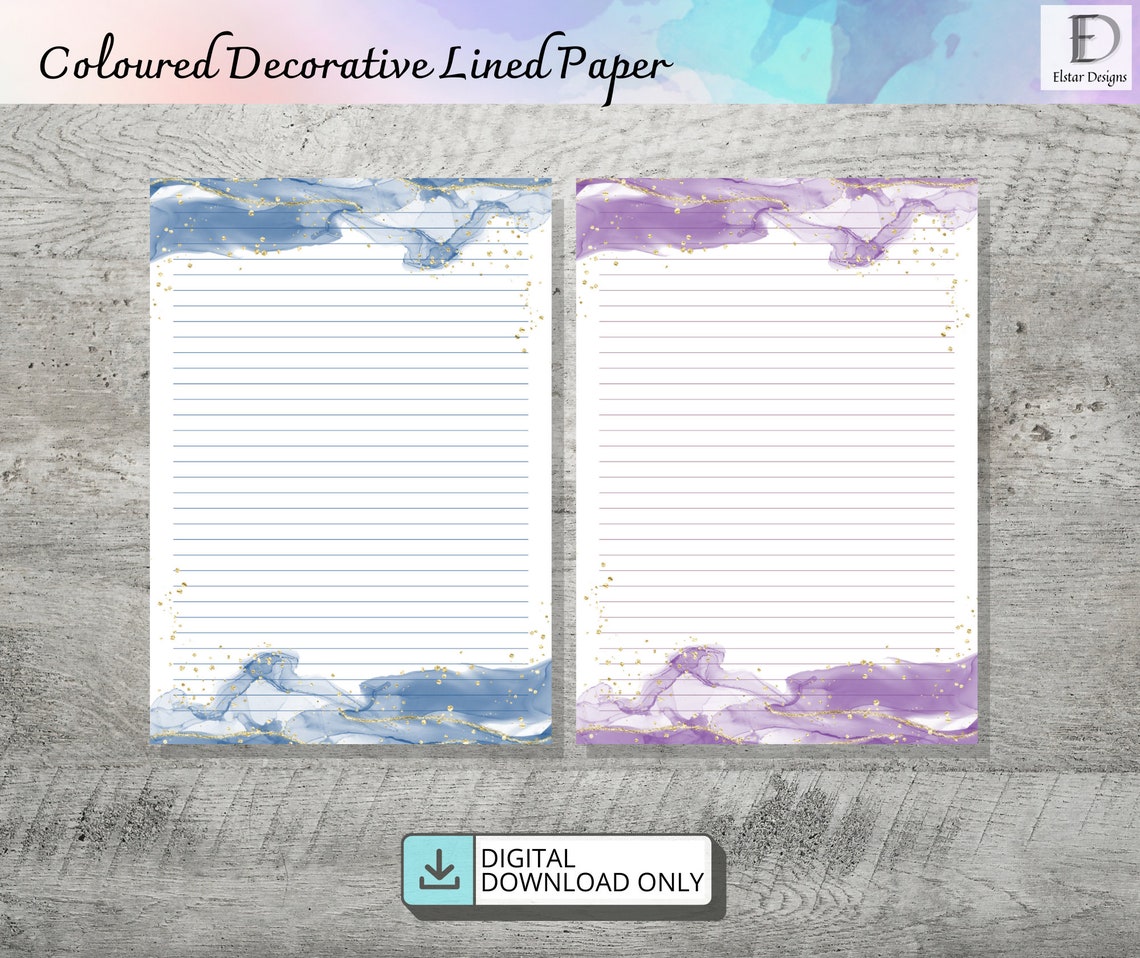 Printable Stationary, Printable Lined Paper,printable Writing Paper ...