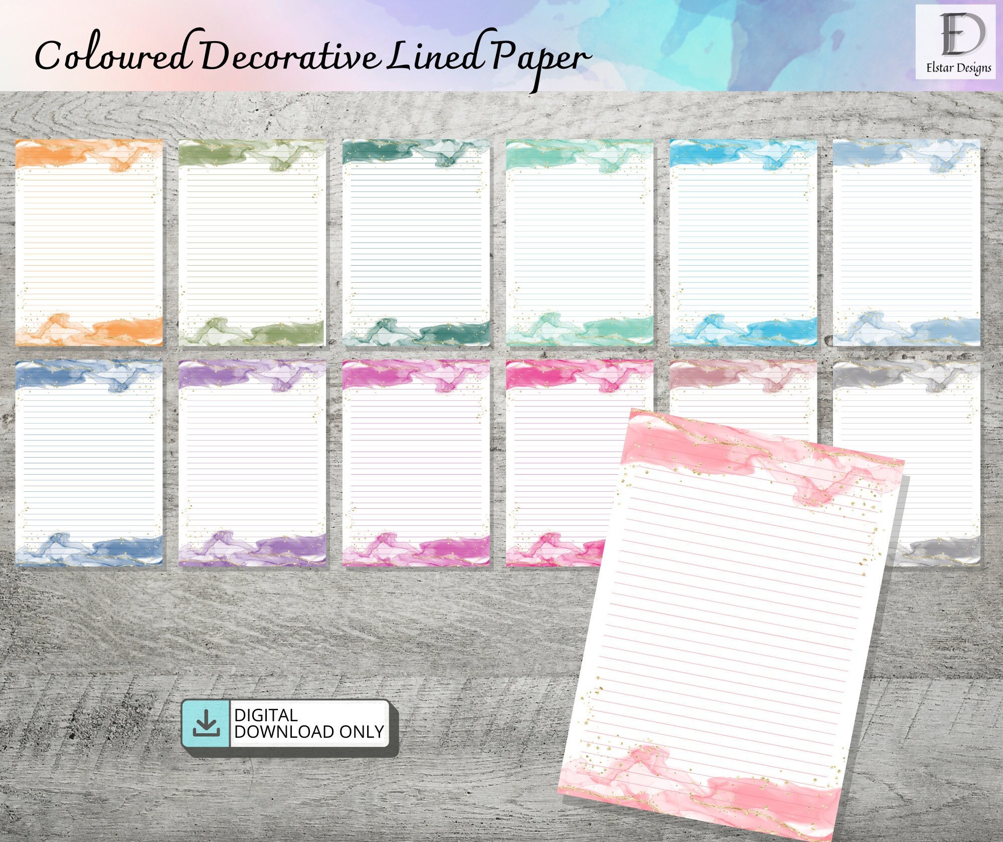 Printable Stationary, Printable Lined Paper,printable Writing Paper ...