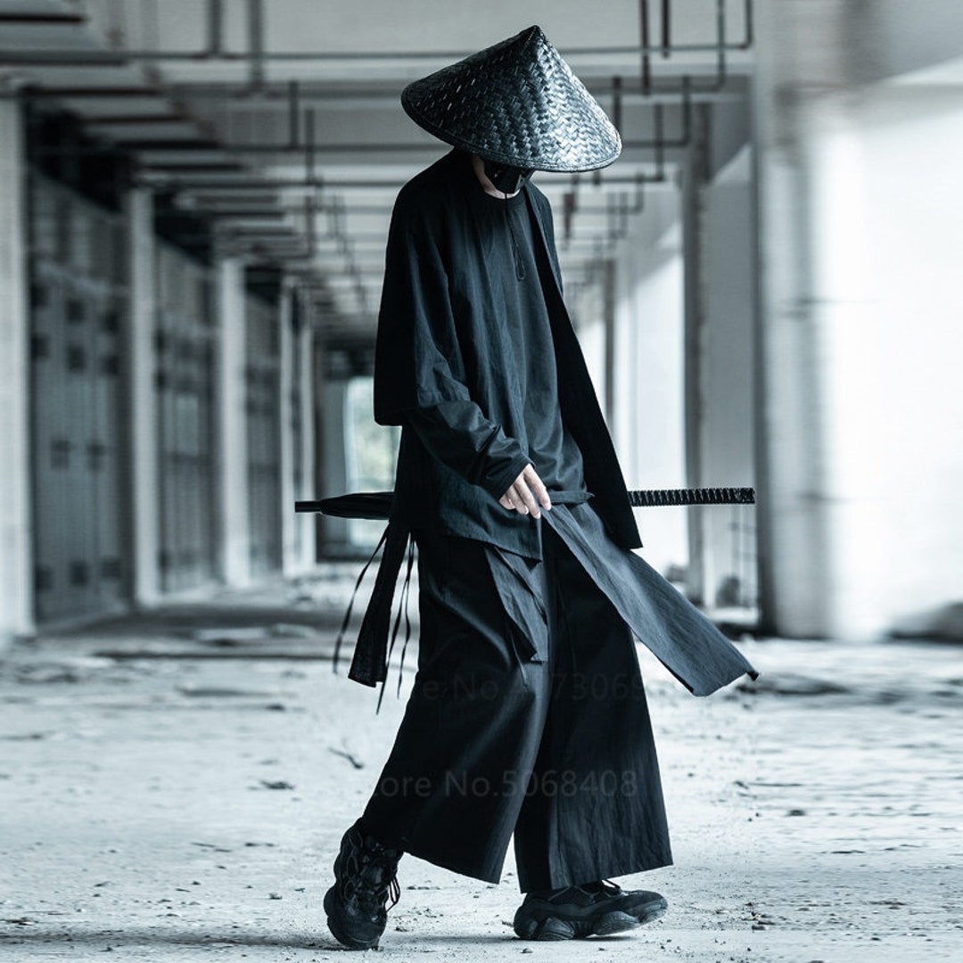 HAORI HAKAMA SET japanese Traditional Kimono Cardigan - Etsy