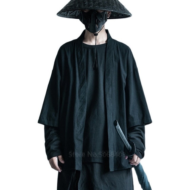 HAORI HAKAMA SET japanese Traditional Kimono Cardigan - Etsy