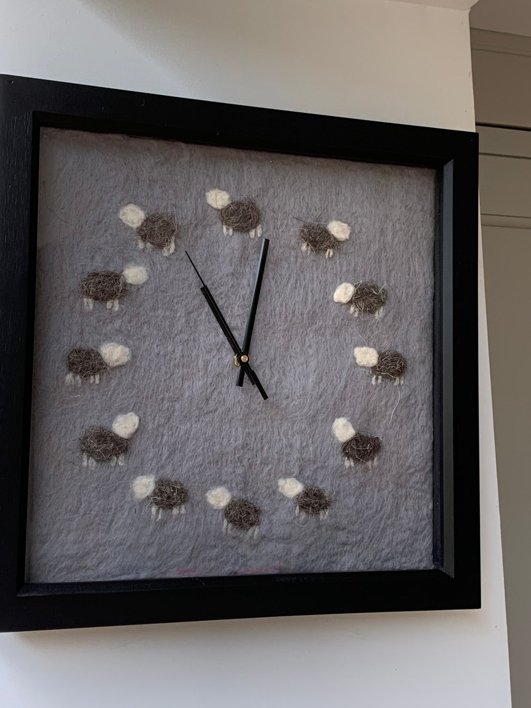 Herdwick Sheep Felted Clock - Etsy UK