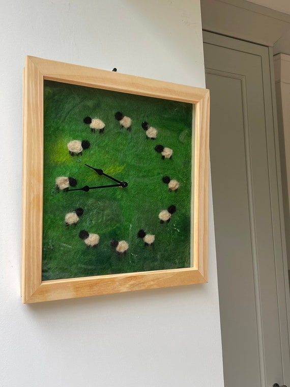 Shropshire Felted Sheep Clock - Etsy UK