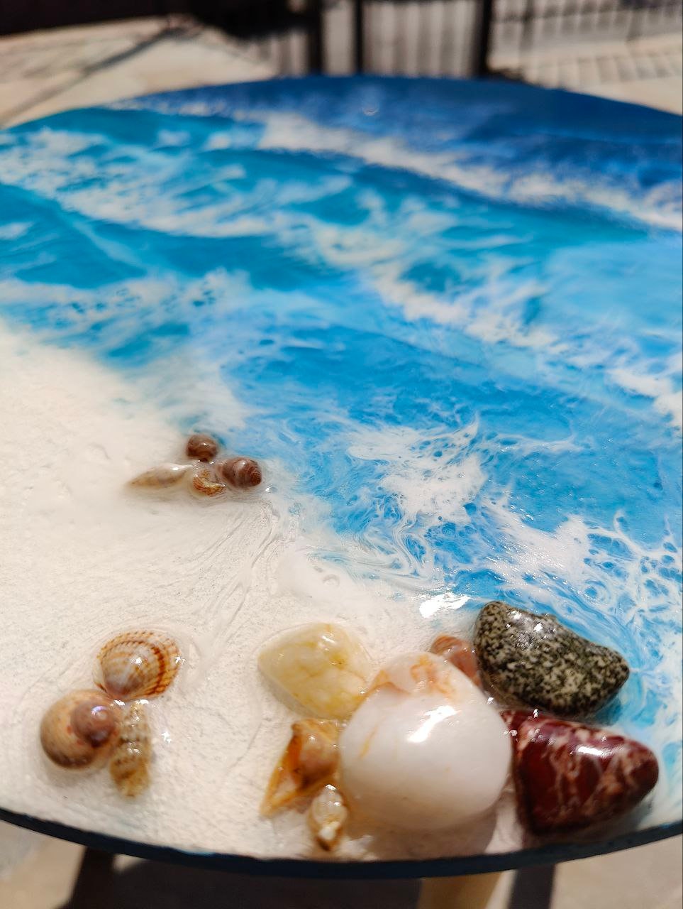 Ocean Table With Turtles Made With Epoxy Resinbeautiful - Etsy