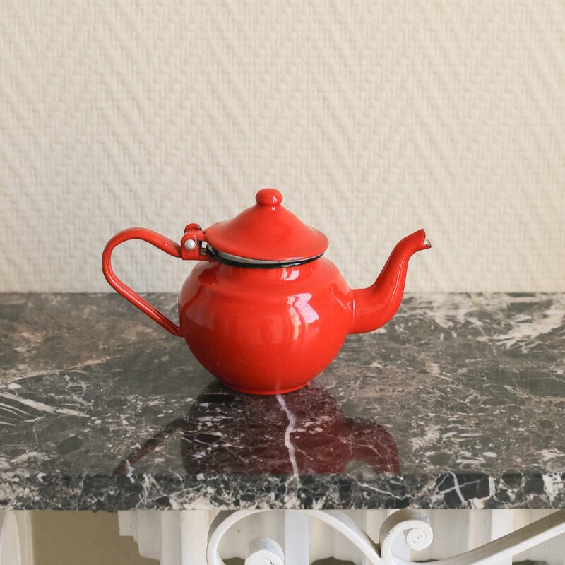 Enamel Teapot - Etsy