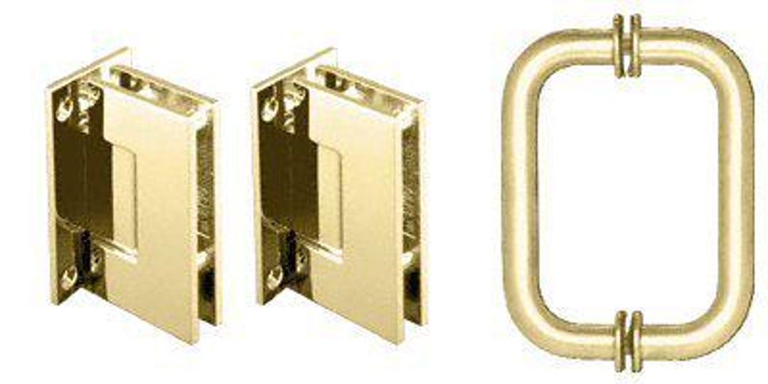 CRL Brass Geneva Shower Pull and Hinge Set - Etsy