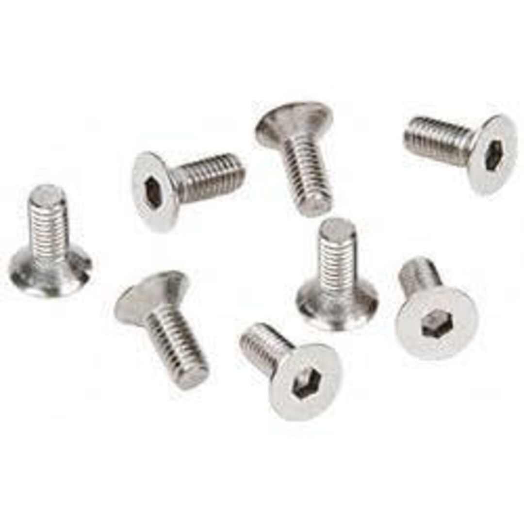 CRL Polished Chrome Allen 5 Mm X 12 Mm Cover Plate Flat Head Screws ...