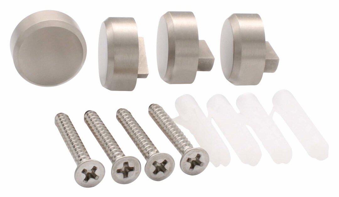 CRL Brushed Nickel Round Mirror Clips - Set - Etsy