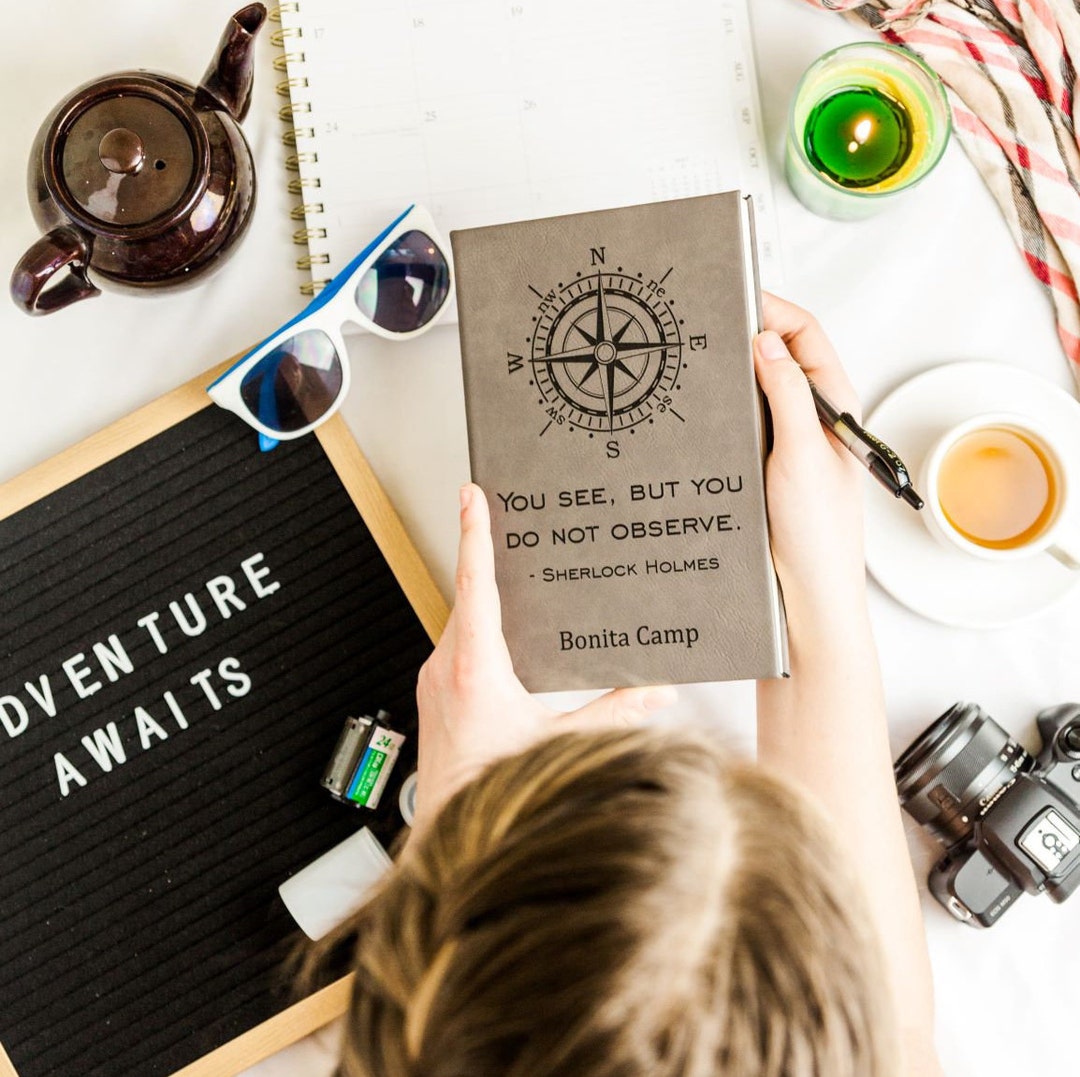 Personalized Travel Journal, World Travel Journal, Compas Journal ...