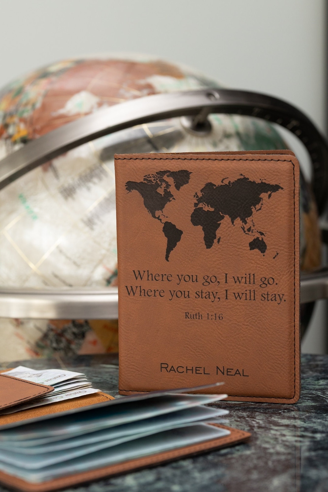 Personalized Passport Cover, World Map Passport Cover, Passport Holder ...