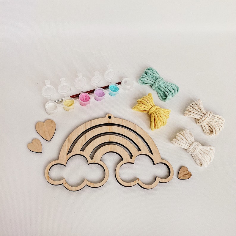 Rainbow Craft Kit, DIY Painting Kit for Kids, DIY Rainbow Decoration - Etsy