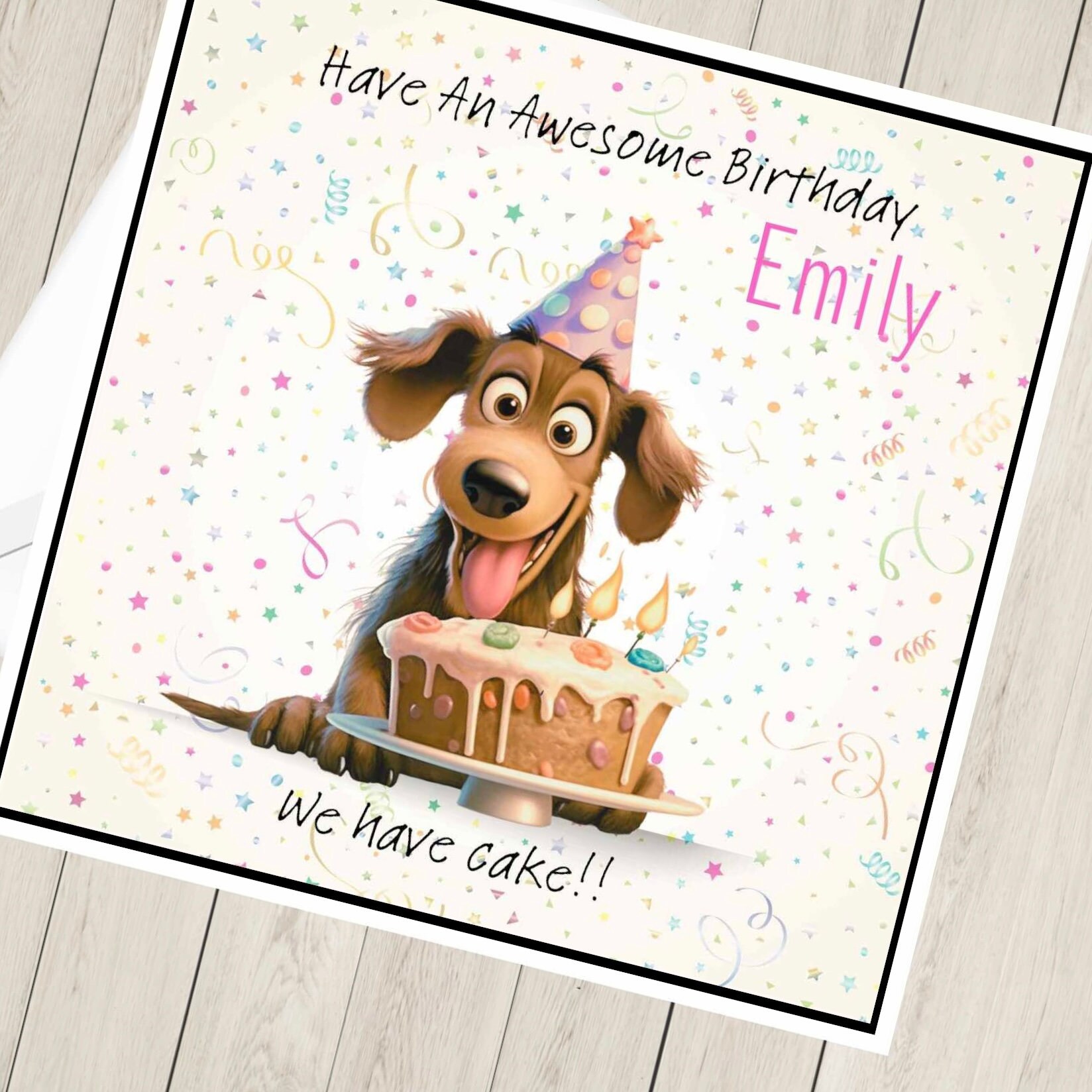 Personalised and Funny Happy Birthday Dog Card, for Dog Lovers Who Love ...