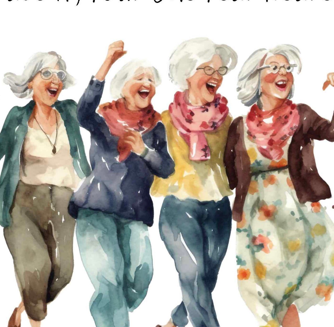 Funny Old Lady/best Friends/crazy Ladies/funny Birthday Card/older Lady ...