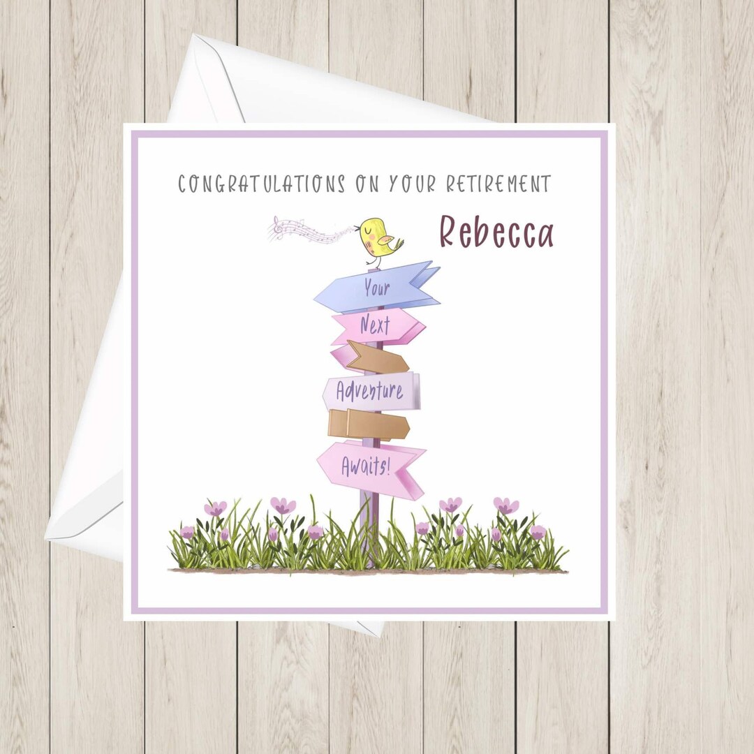 Personalised Retirement Card for Her, Mum/friend/neighbour/colleague ...