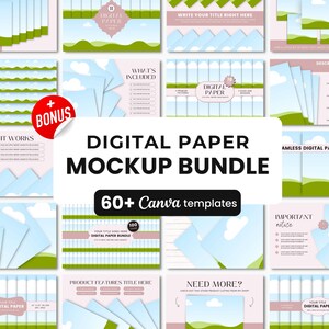 Digital Paper Mockup Templates Bundle Digital Paper Canva - Etsy