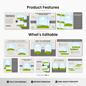 A4 Document Pages Mockups Bundle, Etsy Listing Template for A4 Pages ...