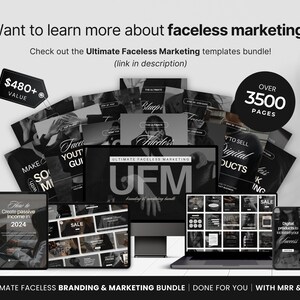 Faceless Social Media Templates Bundle With PLR & MRR, Faceless ...