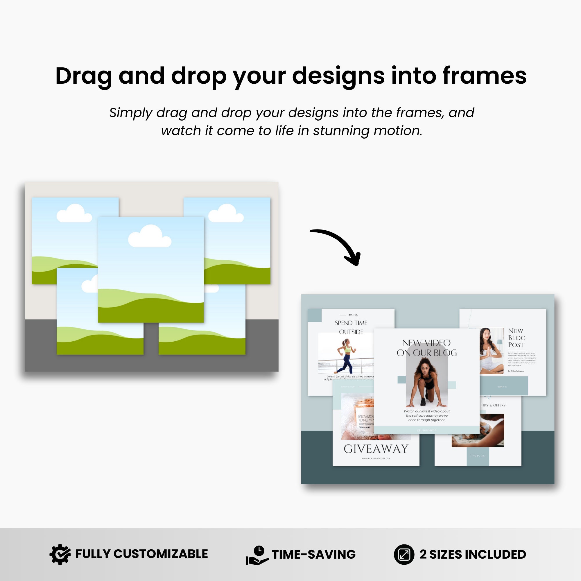 Square Frame Listing Video Template Canva, Square Posts Listing Video ...