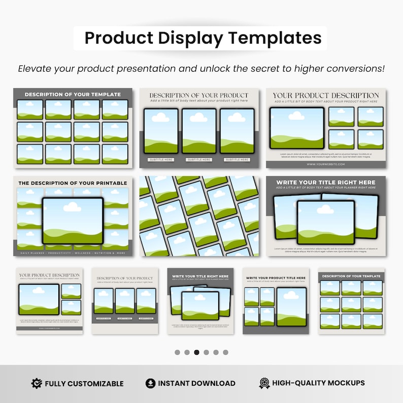 Digital Planner Tablet Mockup Templates, Etsy Listing Template for ...
